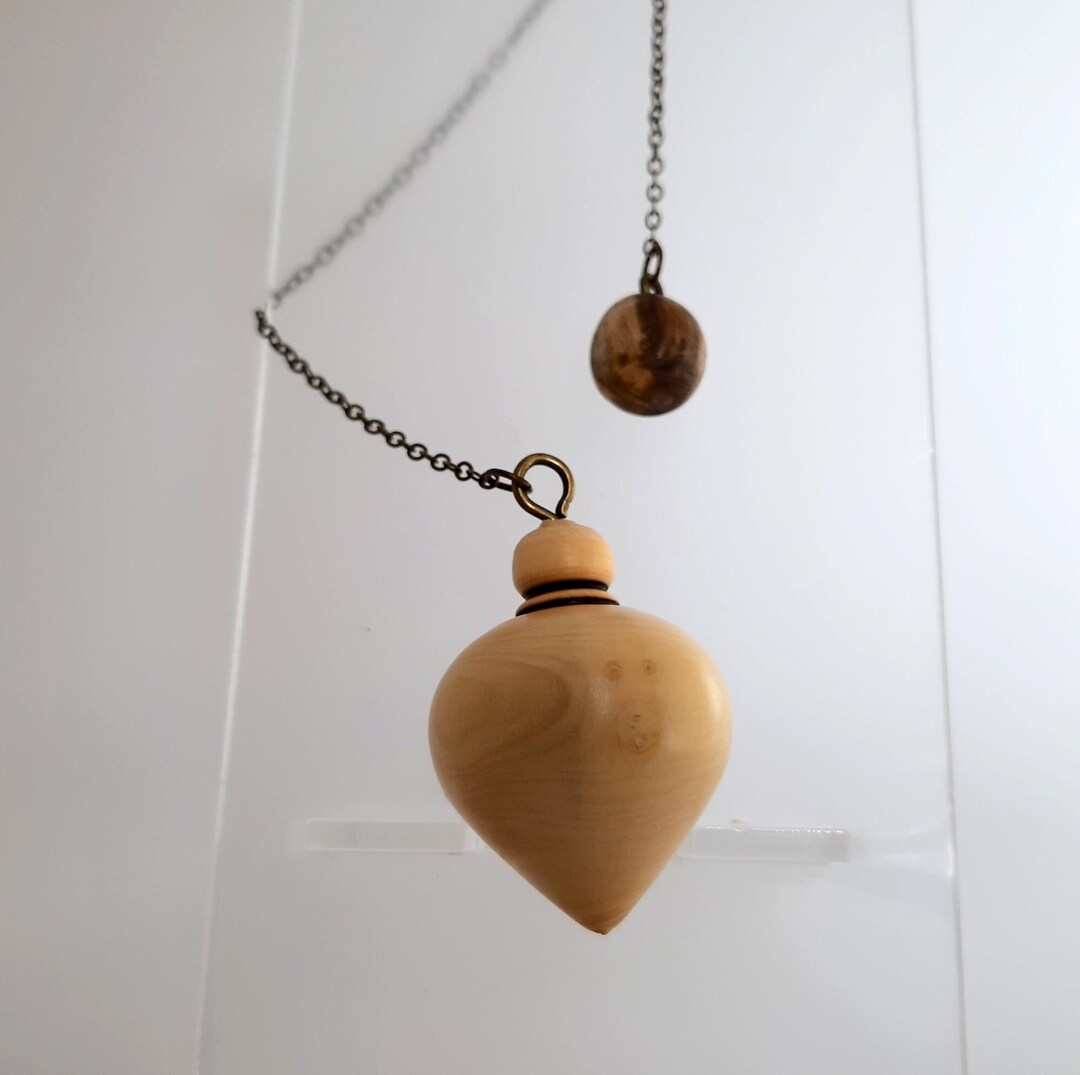 Handmade Boxwood Dowsing Pendulum, Drop-shaped Wooden Divinatory ...
