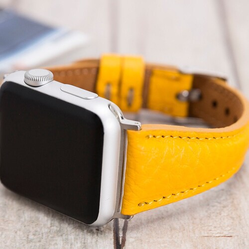 Red Genuine Leather Apple Watch Band 42mm 38mm 40mm 44mm | Etsy