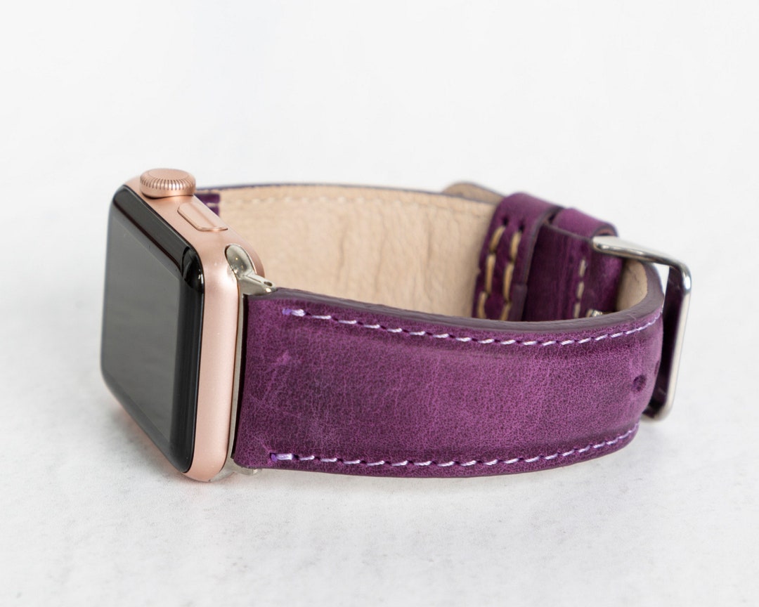 Purple Leather Apple Watch Band 41mm 38mm 40mm 42mm 44mm 45mm - Etsy UK