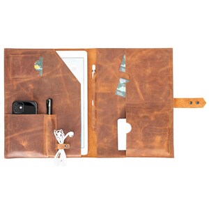 Personalized Leather Portfolio A4 for Women and Men, Business Padfolio ...