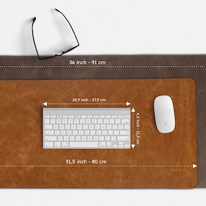 Leather Desk Mat Large (36X19 Inch) Mouse Mat for Home Office ...