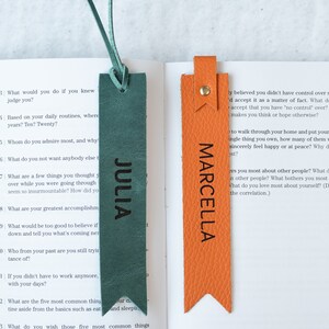 Leather Bookmark | Personalized Custom Bookmark | Genuine Leather Gift | Handcrafted Leather ...