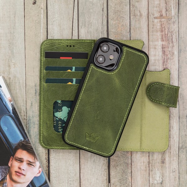 iPhone Mini Leather Wallet Case - Etsy