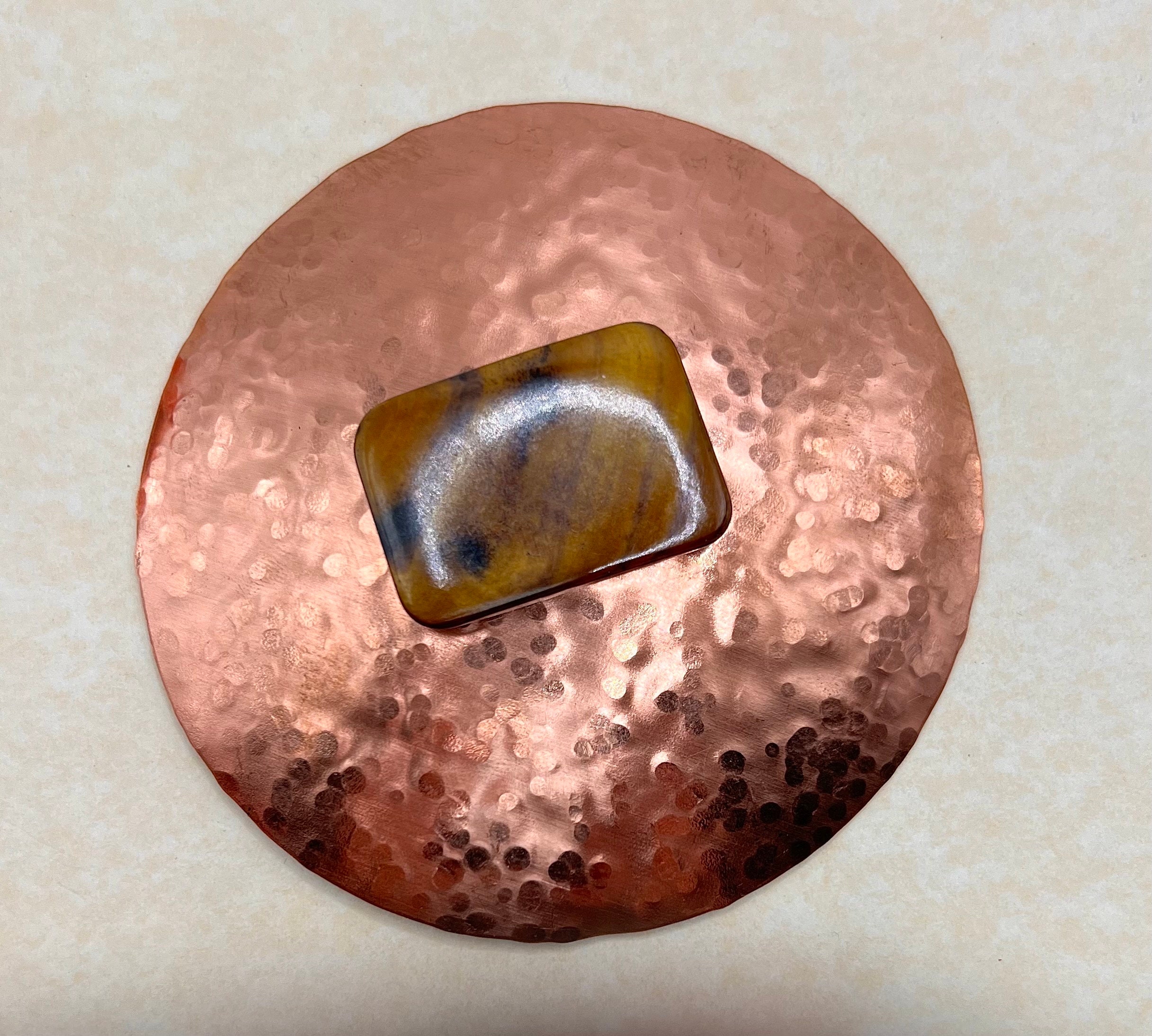 Hammered Copper Trinket Dish, Ring Holder, Copper Hand Forged Bowl ...