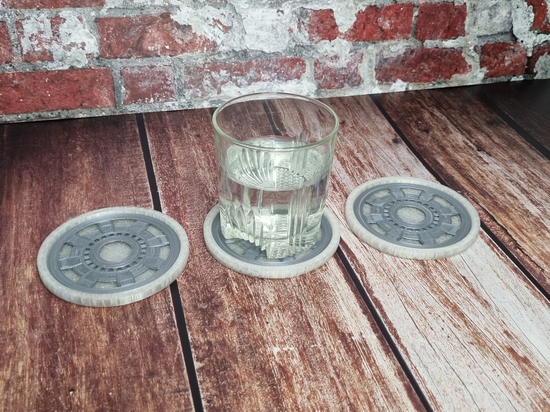 Iron Man Arc Reactor Coasters Set of 3 Novelty Gift Table Mats - Etsy