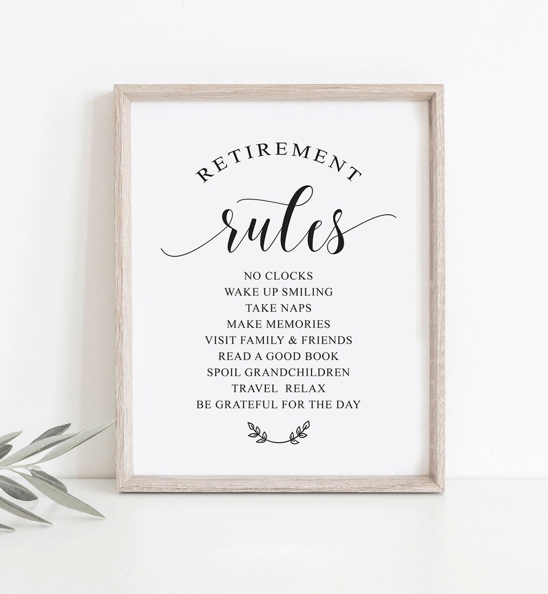 Retirement Print, Retirement Gift, Retirement Signage, Retirement ...