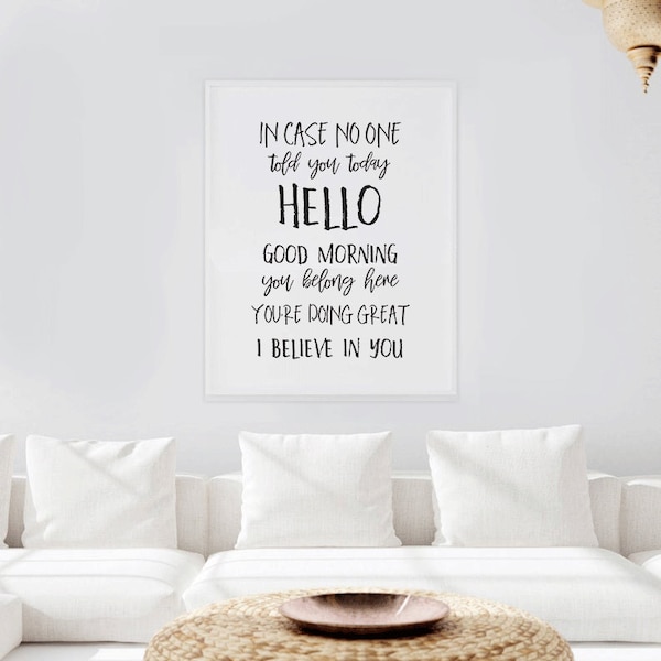 In Case No One Told You Today Printable - Etsy