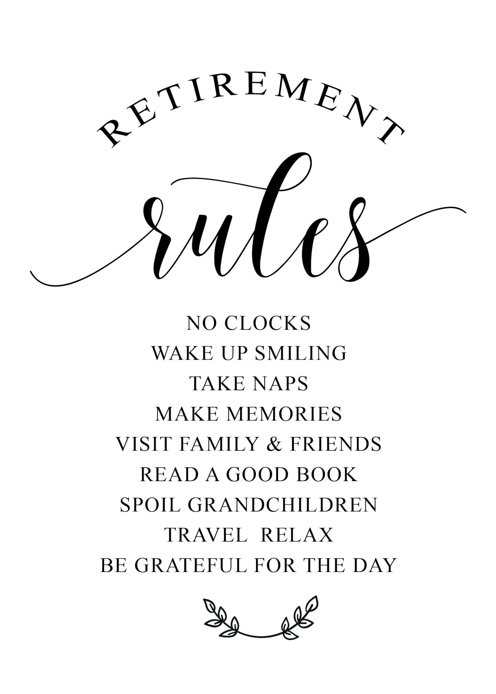 Retirement Print, Retirement Gift, Retirement Signage, Retirement ...