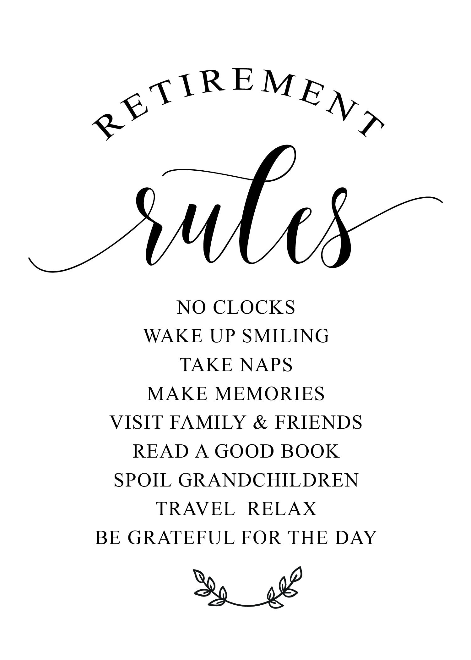 Retirement Print, Retirement Gift, Retirement Signage, Retirement ...