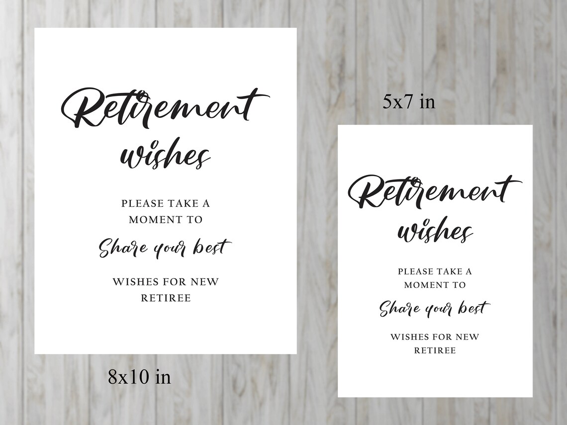 Retirement Wishes Printable, Retirement Print, Retirement Gift ...