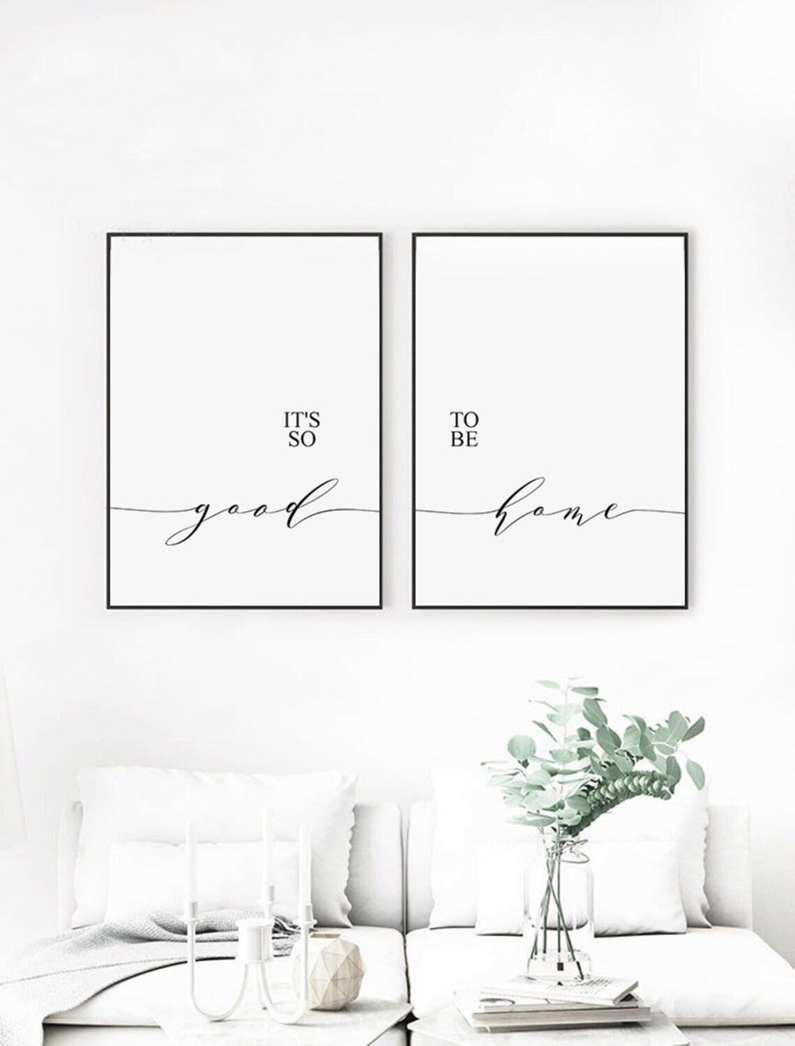 Its so Good to Be Home Printable, Set of 2 Quote, Living Room Quote ...
