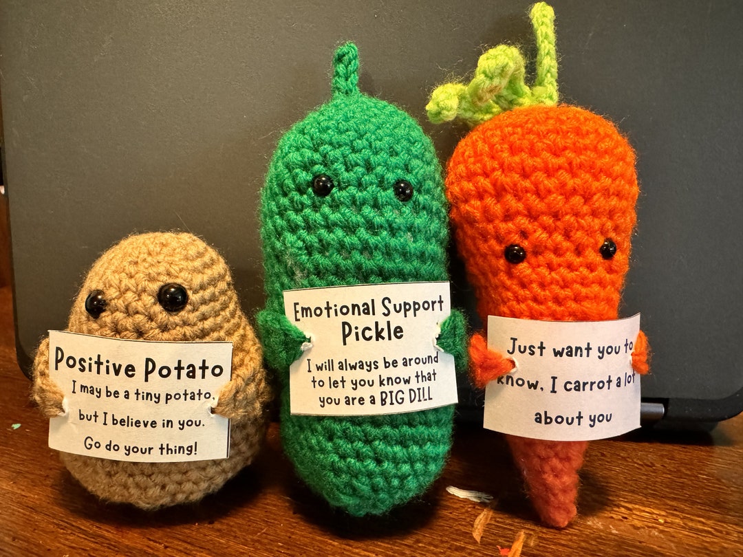 Emotional Support Pickle, Potatoe, Carrot, Avocado and Strawberry - Etsy