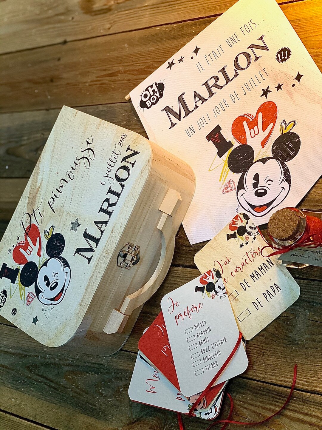 "mickey Mouse" Box, Birth Box, Maternity Gift, Personalized Box ...