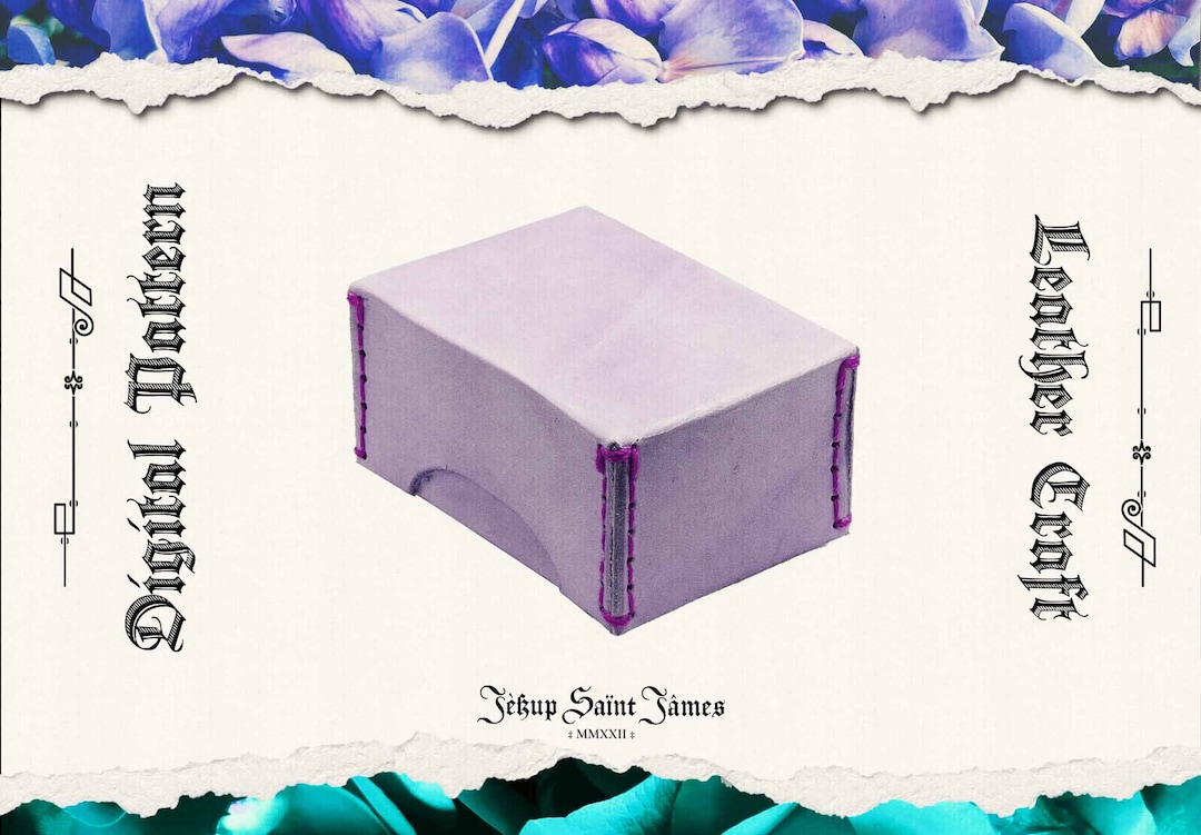 Leather Digital Sewing Pattern: Rectangular Gift Box Case Decor ...