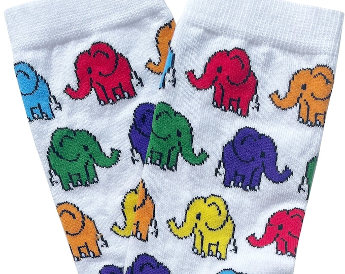 Elephant Socks, Cute Elephant Socks, Animal Socks, Gift for Elephant ...