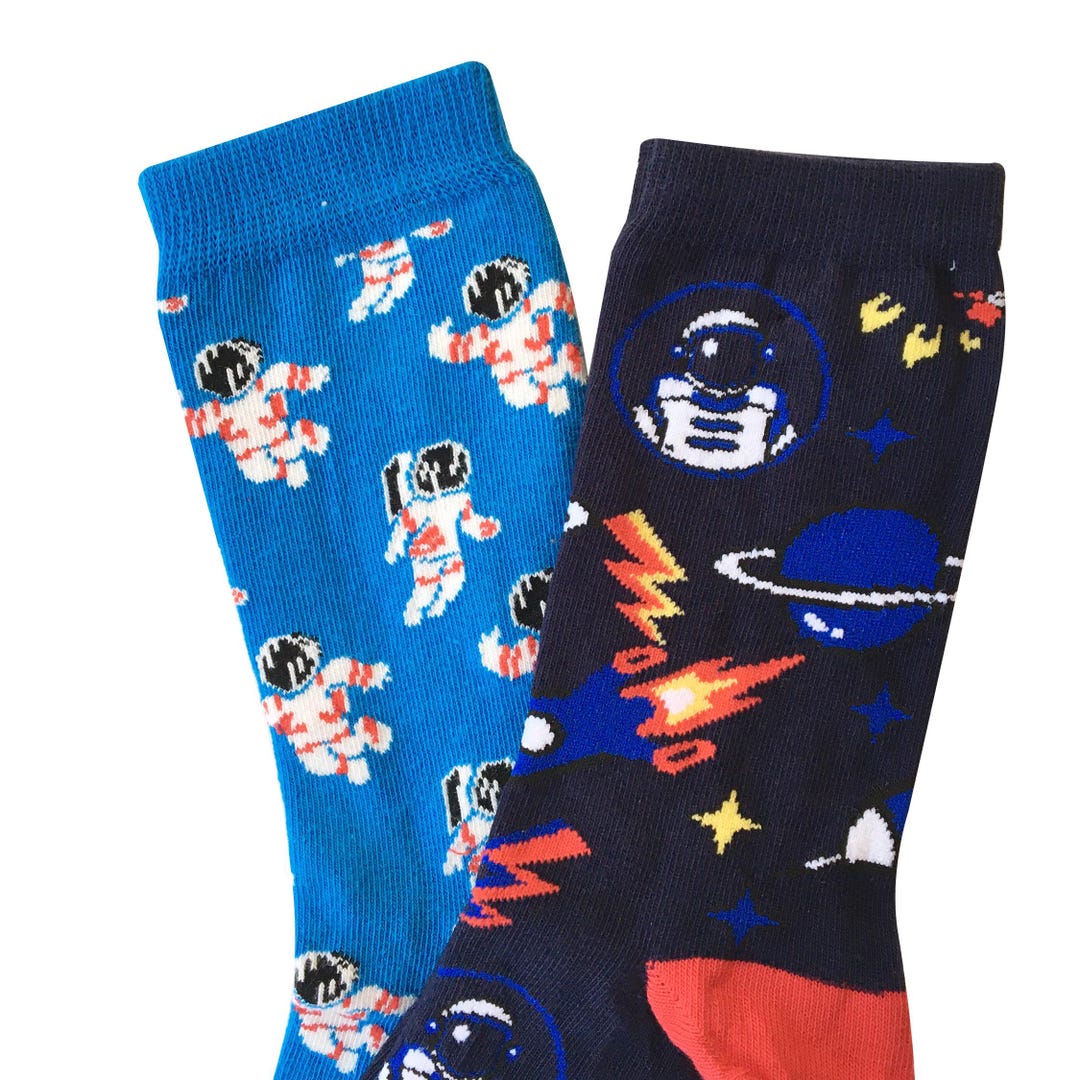 Astronaut Socks, Rocket Socks, Space Socks, Galaxy Socks, Novelty Socks ...