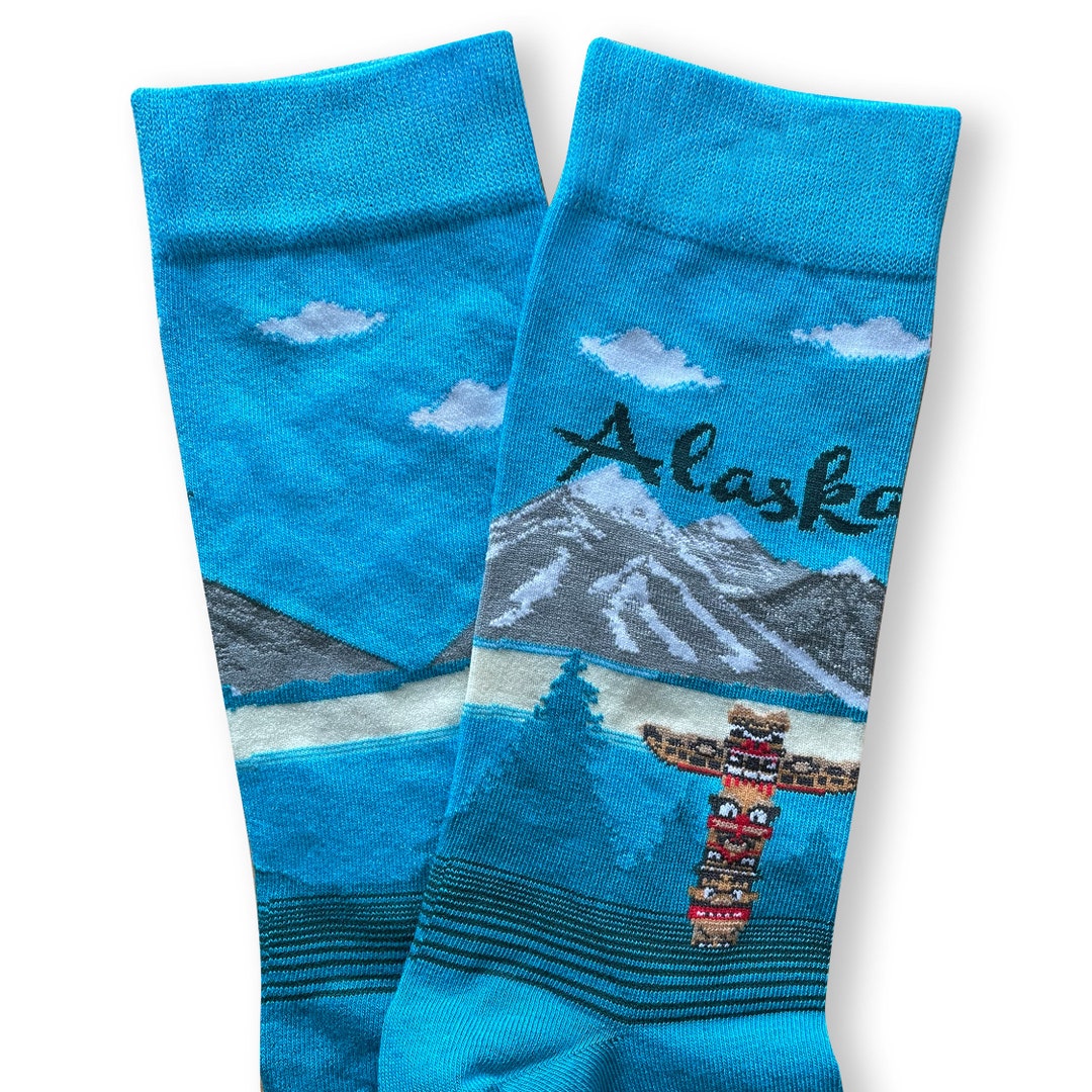 Alaska Socks, Alaska City Socks, North Pole Socks, Alaska Gift Socks ...