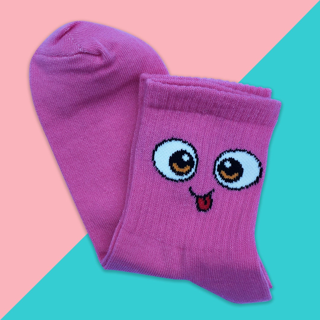 Chaussettes Smiley, Chaussettes drôles pour le visage, Chaussettes ...