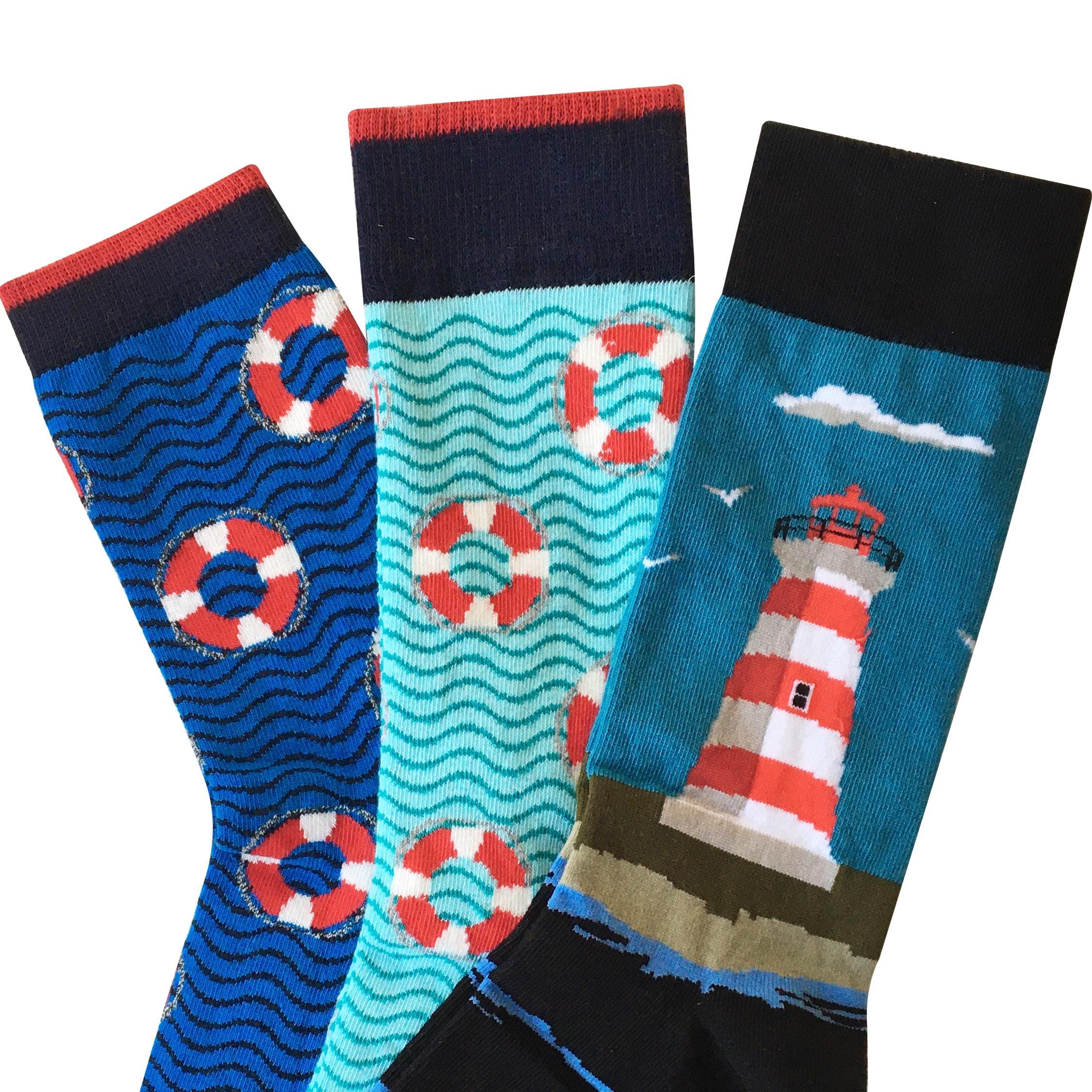 Lighthouse Socks, Sailboat Socks, Sail Socks, Sailing Enthusiast ...