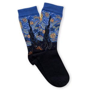 Van Gogh Socks Sunflowers Socks Starry Night Socks Art - Etsy