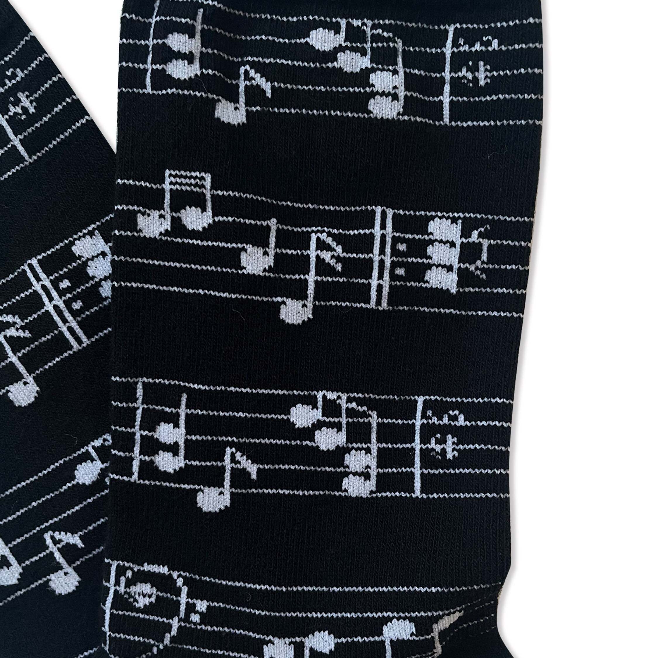 Musical Note Design Socks: White and Black Soft Cotton Footwear, Men’s ...