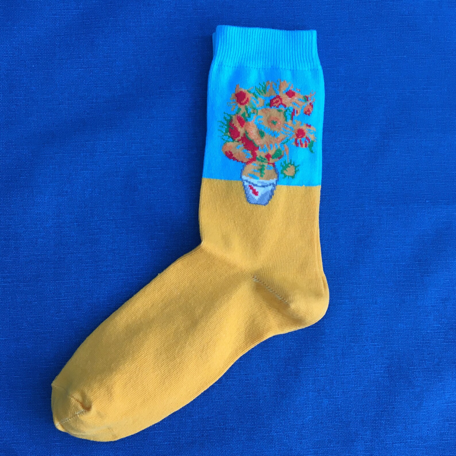 Van Gogh Socks Sunflowers Socks Starry Night Socks Art - Etsy