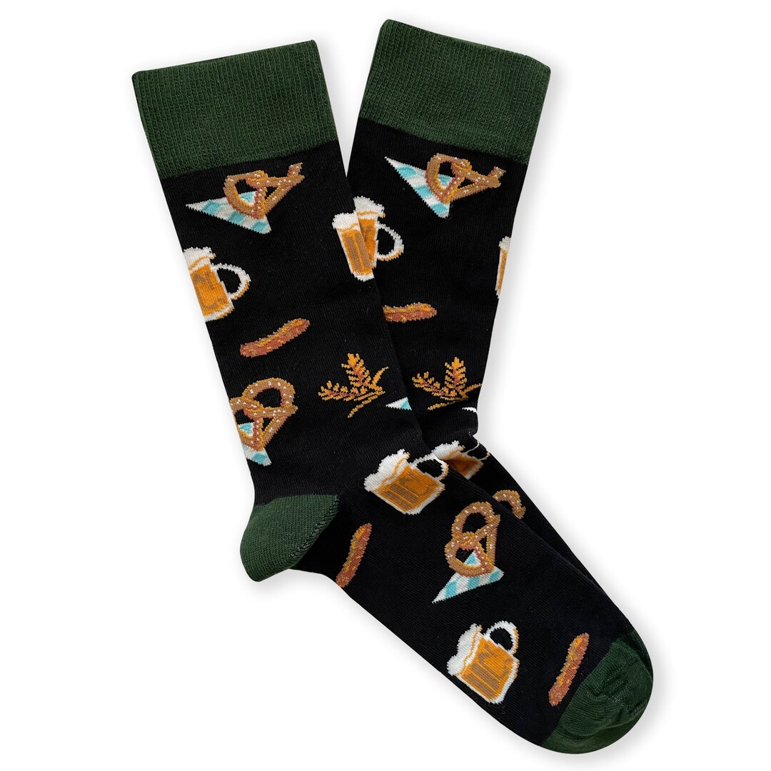 Pretzel Design Cotton Crew Socks, Germany Vacation Gift - Etsy