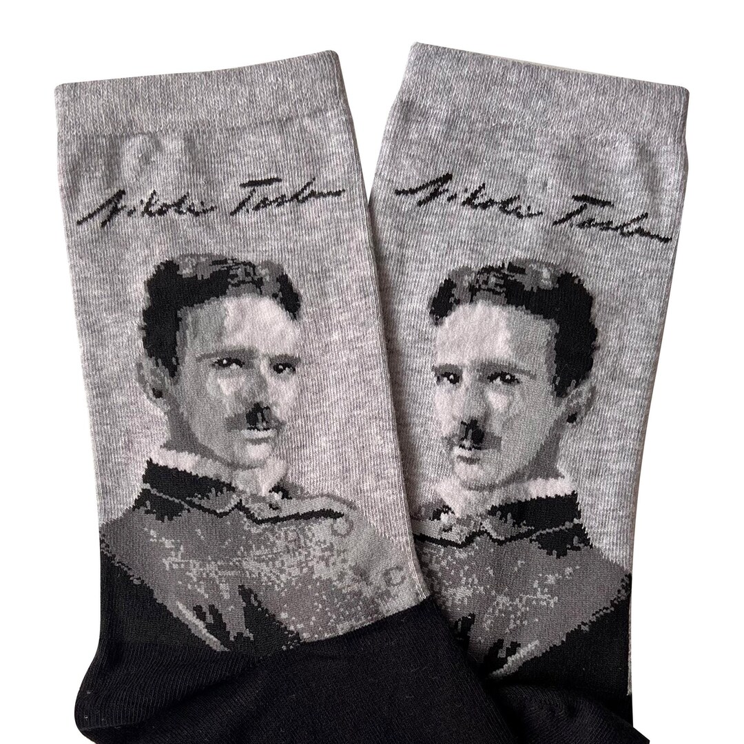 Nikola Tesla Socks, Nikola Tesla Gift, Physicist Gift, Mathematician ...