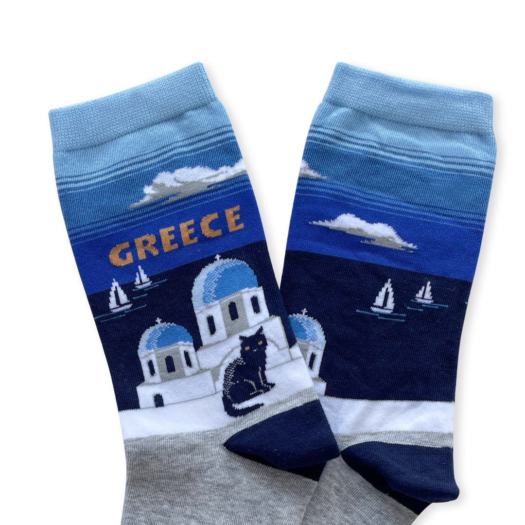 Greece Socks, Greece Gift, Greek Gift, Atina Socks, Greece Vacation ...