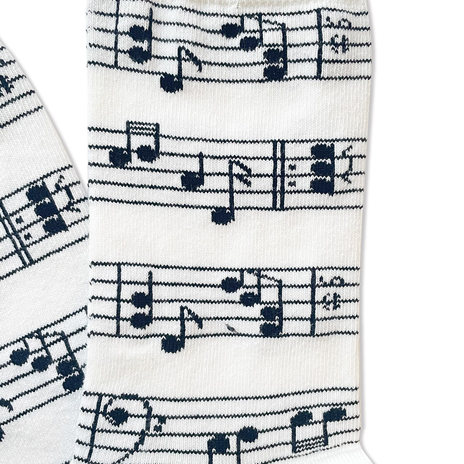 Musical Note Design Socks: White and Black Soft Cotton Footwear, Men’s ...