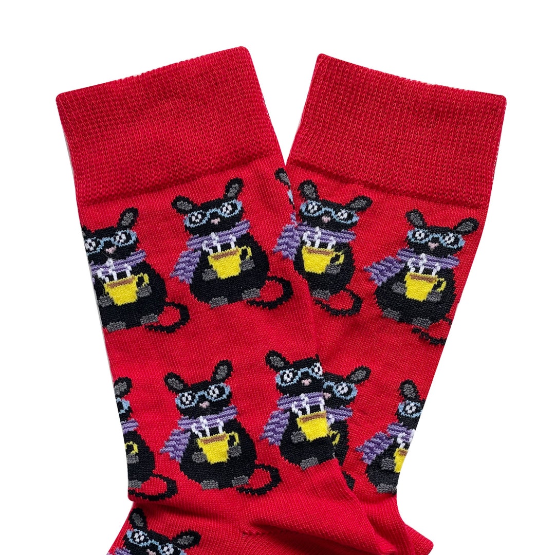 Rats With Coffee Socks, Rats Socks, Mouse Gift, Funny Rats Socks ...