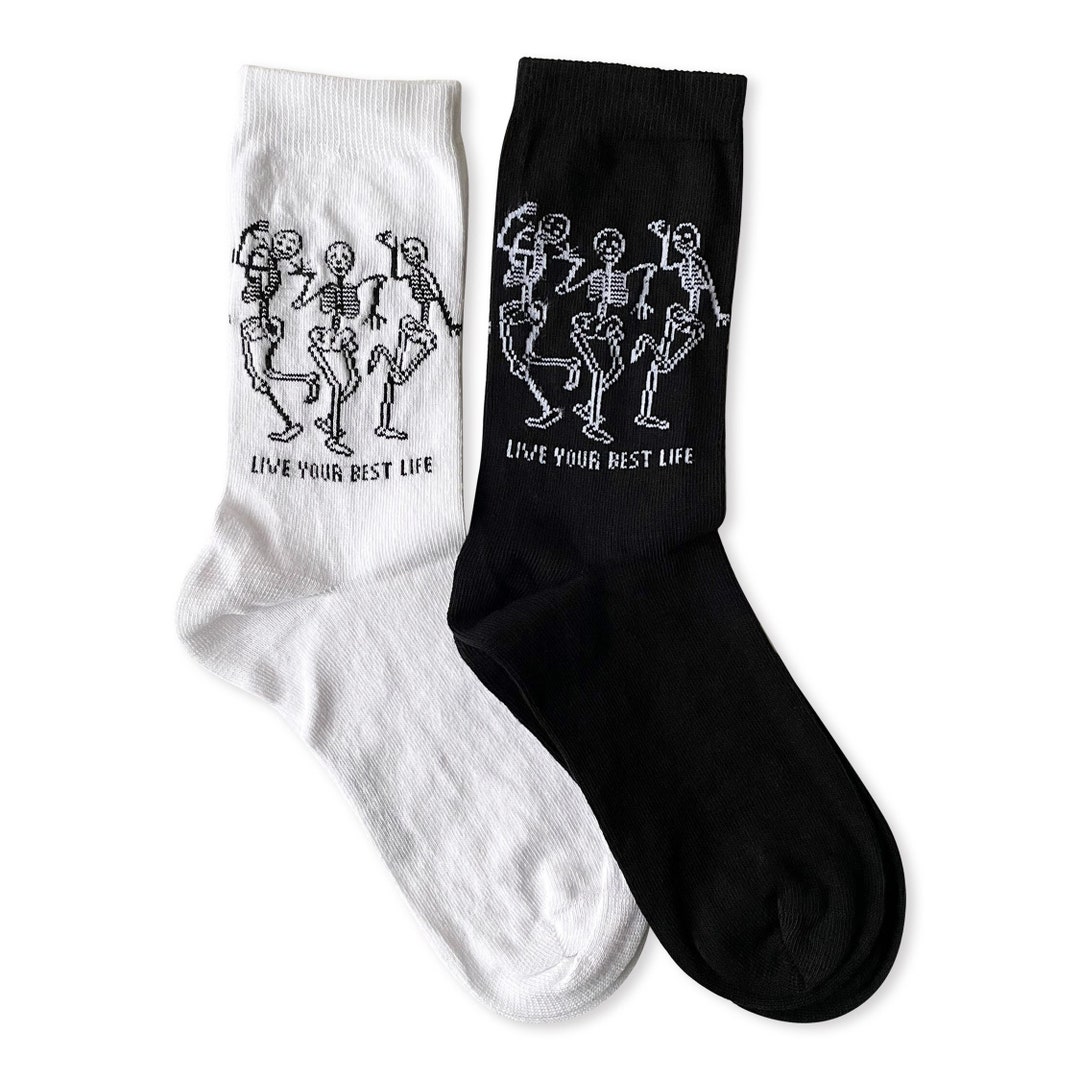 Skeleton Socks, Dancing Skeleton Socks, Dia De Los Muertos Socks, Day ...