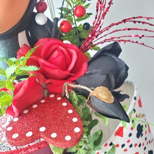 Jester-themed Centerpiece With Playing Cards & Roses Unique Harlequin ...