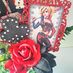 Jester-themed Centerpiece With Playing Cards & Roses Unique Harlequin ...