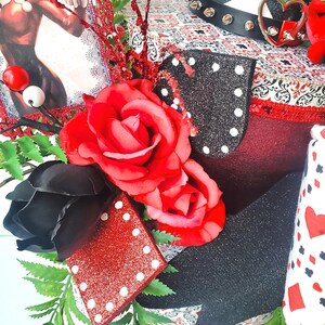 Jester-themed Centerpiece With Playing Cards & Roses Unique Harlequin ...