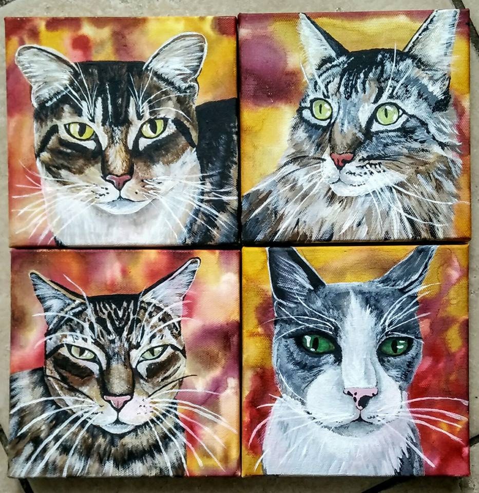 Custom Pet Portraits- Acrylic on Canvas - Etsy