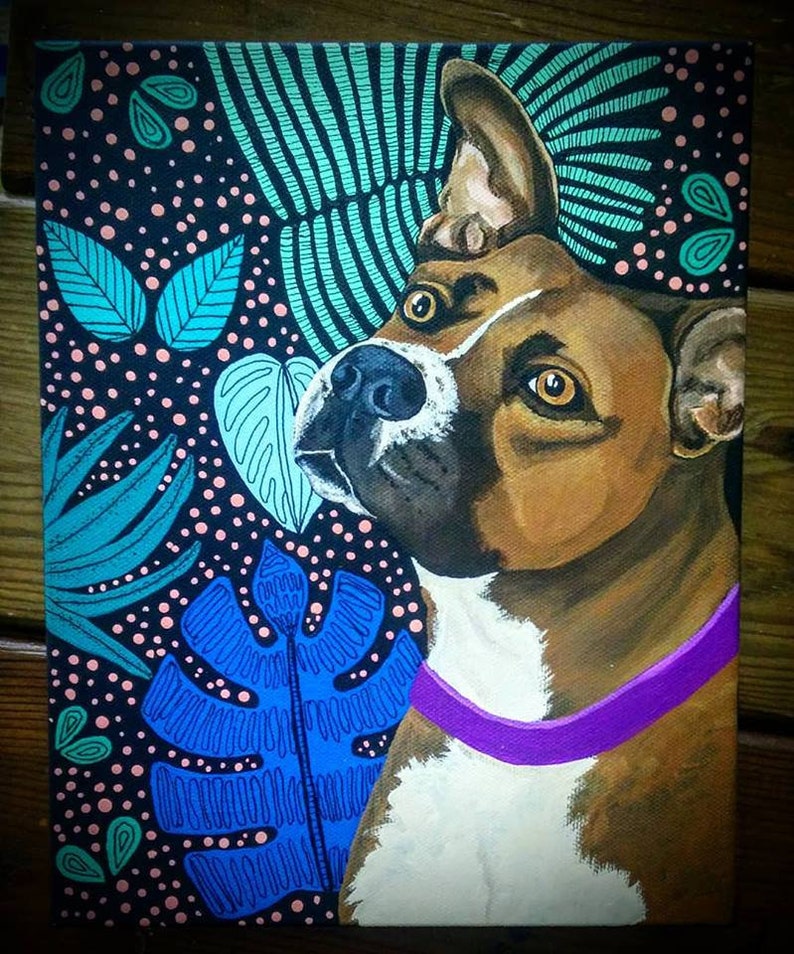 Custom Pet Portraits- Acrylic on Canvas - Etsy