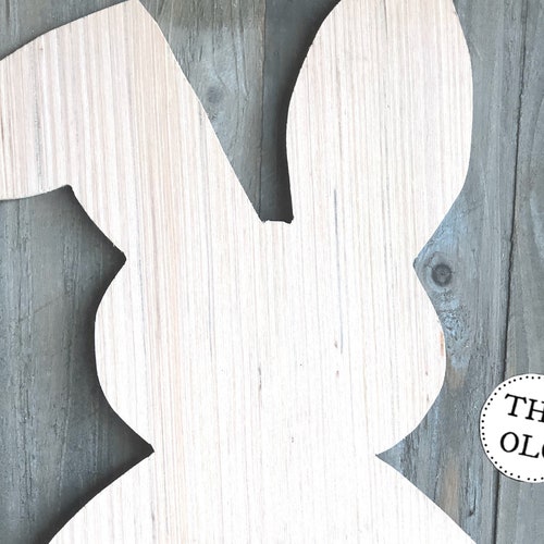 Easter Bunny Rabbit Shape Wooden Cut Out Easter Decorations - Etsy