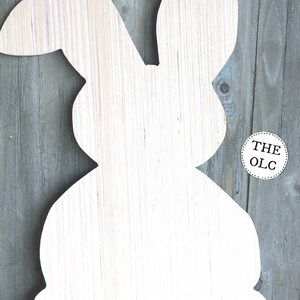 Unfinished Bunny Rabbit Wood Cut Out Unfinished Wooden Door - Etsy