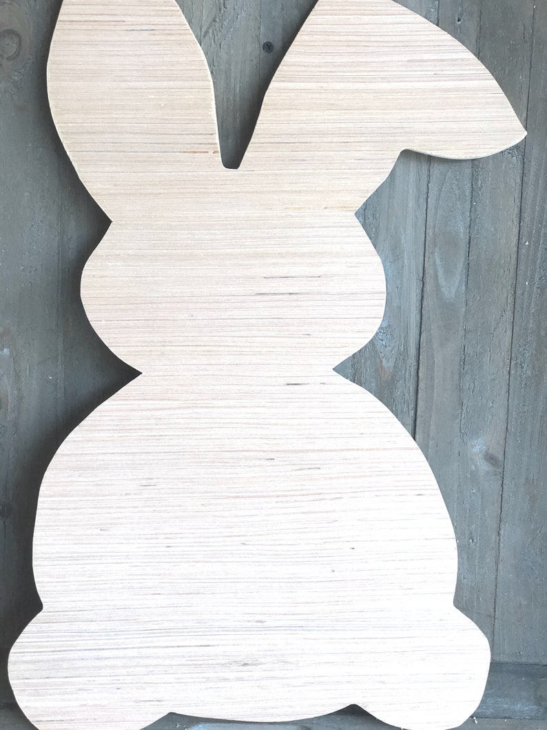Unfinished Bunny Rabbit Wood Cut Out Unfinished Wooden Door - Etsy