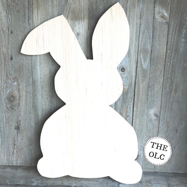 Unfinished Bunny Rabbit Wood Cut Out Unfinished Wooden Door - Etsy