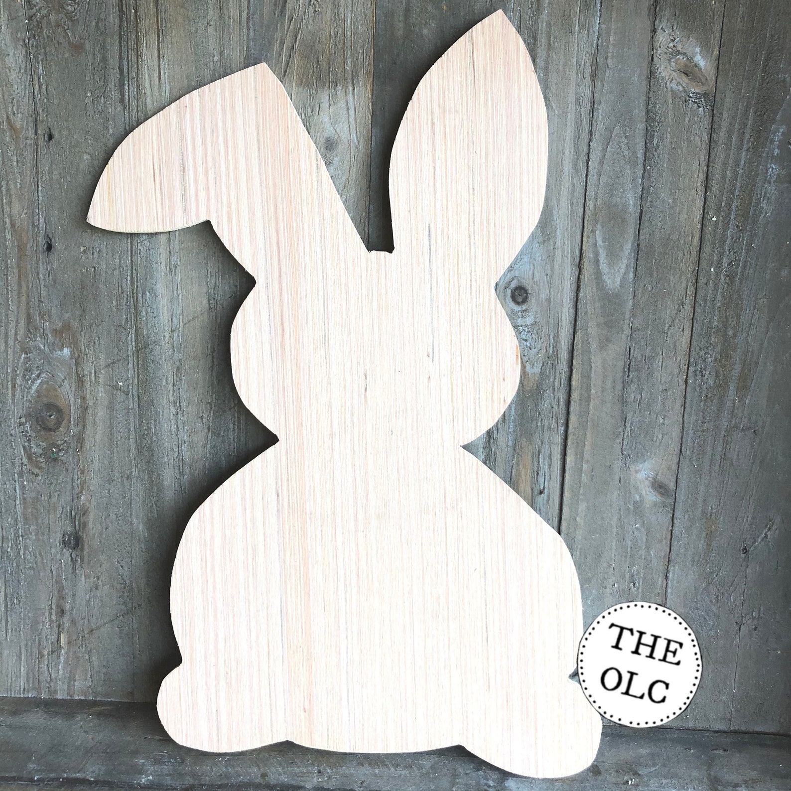 Unfinished Bunny Rabbit Wood Cut Out Unfinished Wooden Door | Etsy