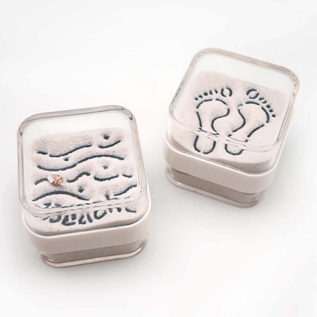 Sand Cubes With Beach Sand and Tiny Shell Inside. 2-1/8 Inch Cube , 2 ...