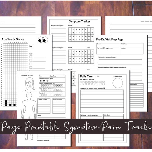 Fibromyalgia Symptom Tracker Journal - Etsy