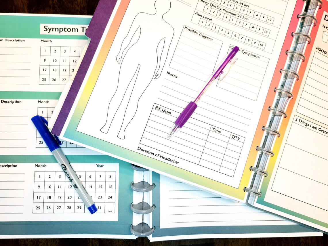 Symptom Tracking Journal - Etsy