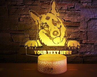 German Shepherd Dog Lamp - Etsy