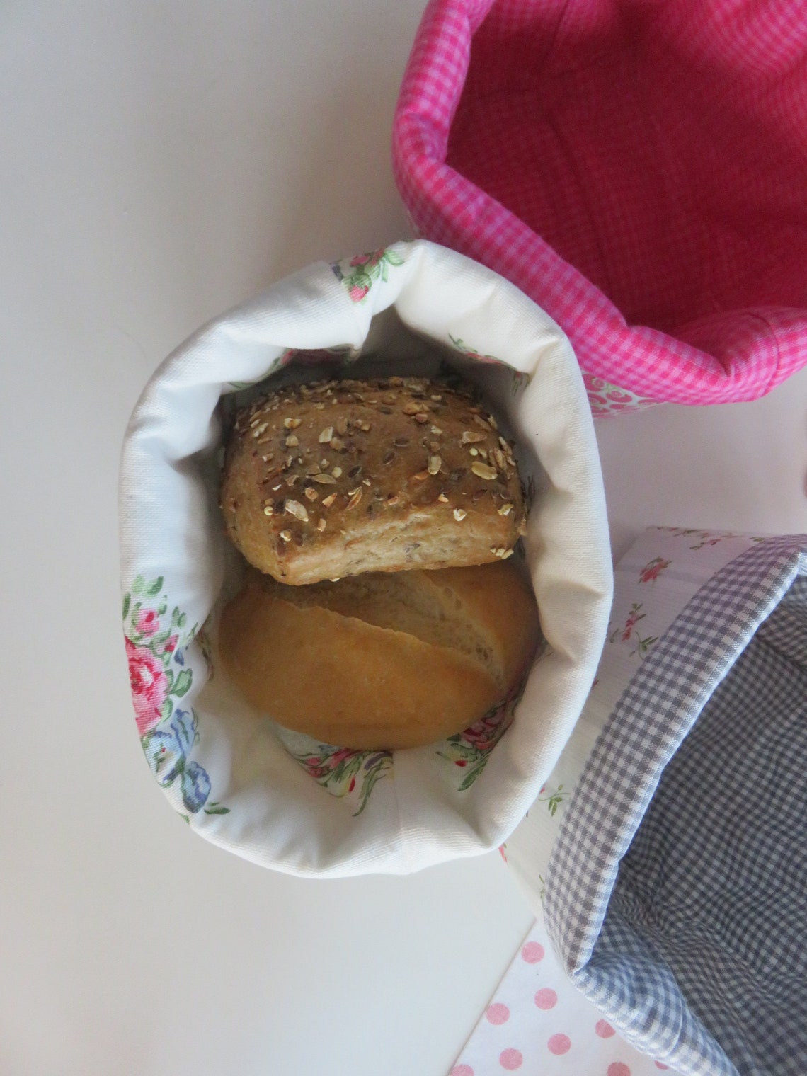 Brotkorb Brotkörbchen klein rot Korb Frühstück genäht - Etsy.de