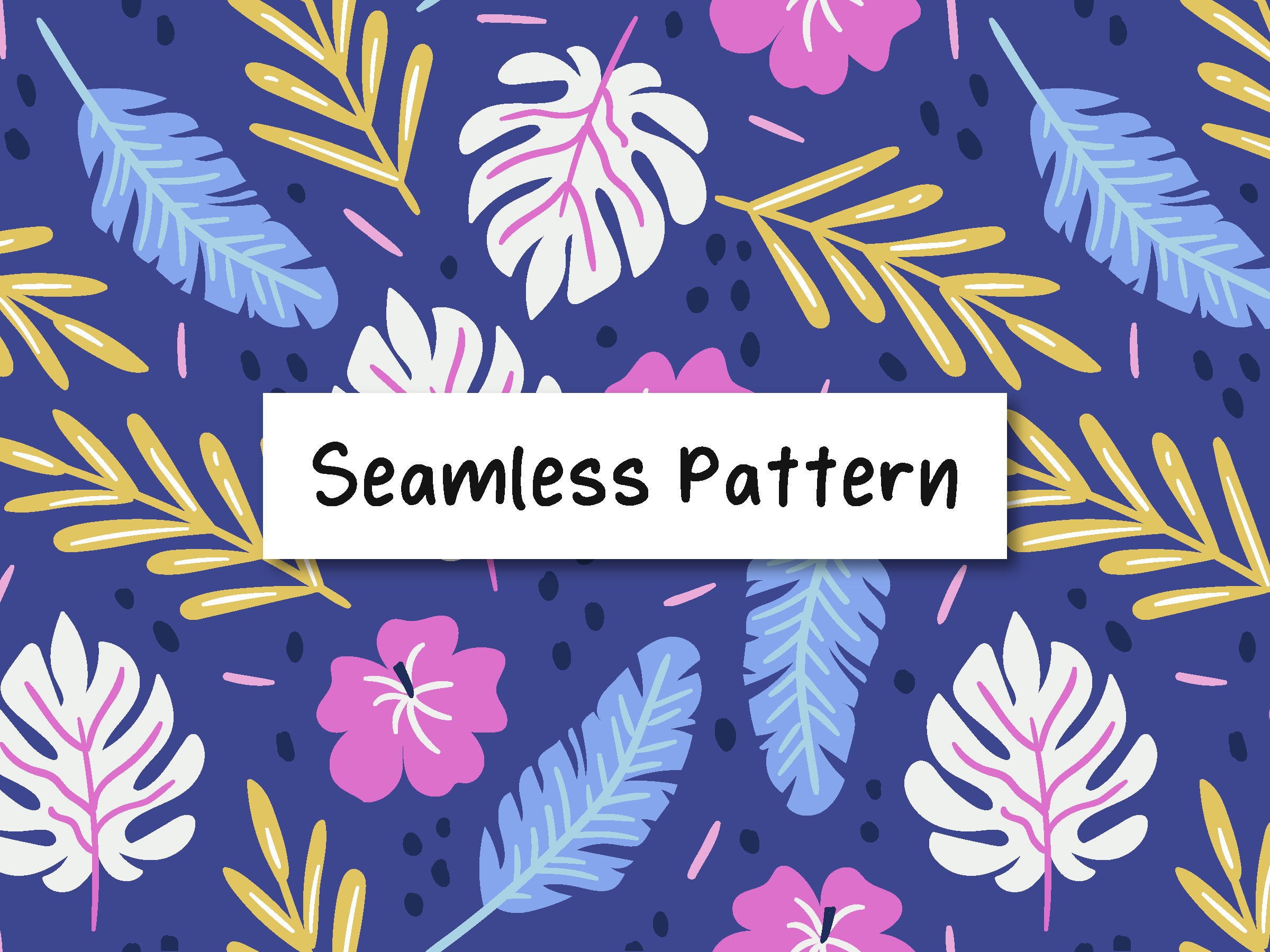 Blue Tropical Repeat Seamless Pattern Summer Seamless Pattern for ...