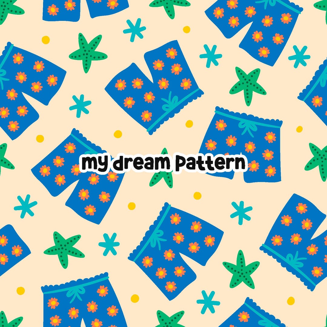 Boy Summer Seamless Pattern for Sublimation Summer Boy Seamless Design ...