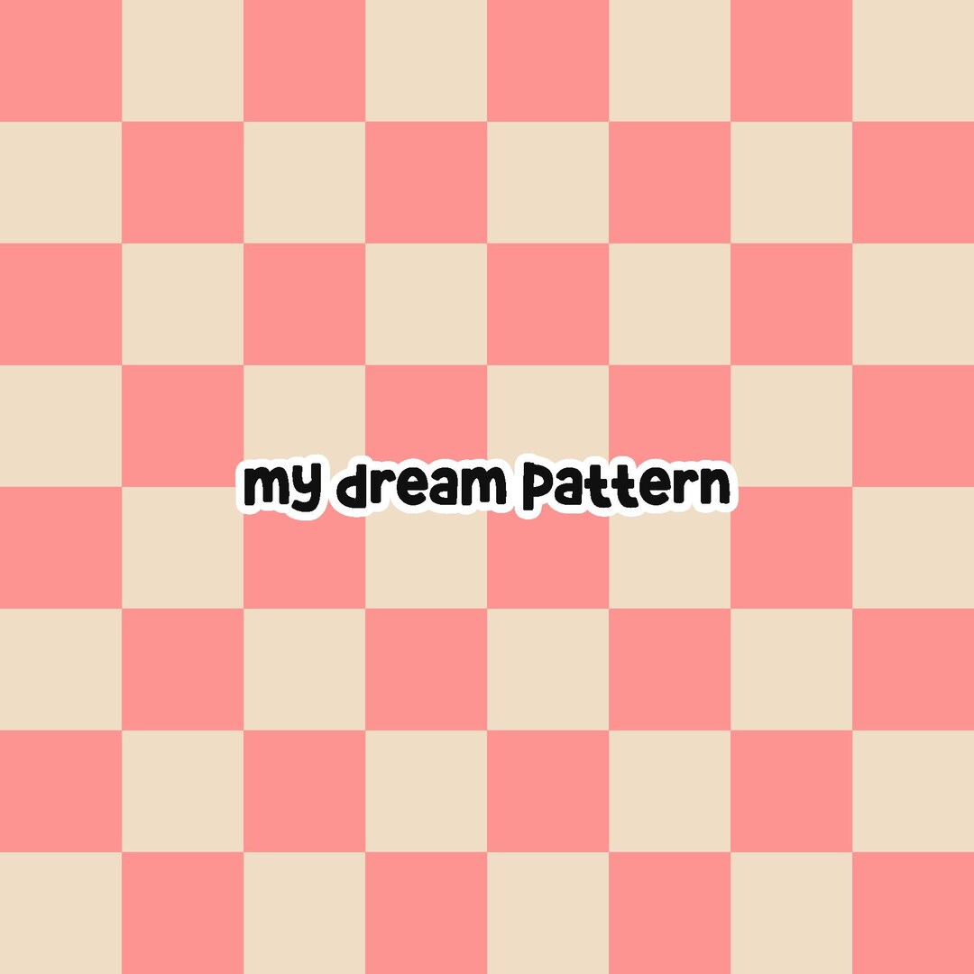 Pink Cream Checkered Seamless Pattern Pink Checkered Seamless File ...